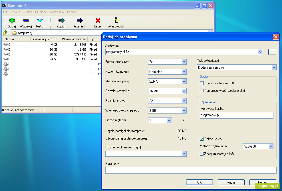 Galeria zdjęć | Zrzuty ekranu | Screenshoty - 7-Zip Portable